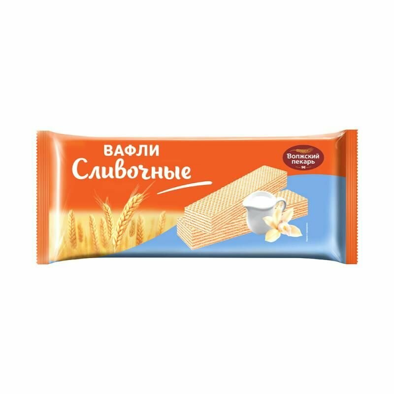 Волжский пекарь Вафли Сливочные, 400 г