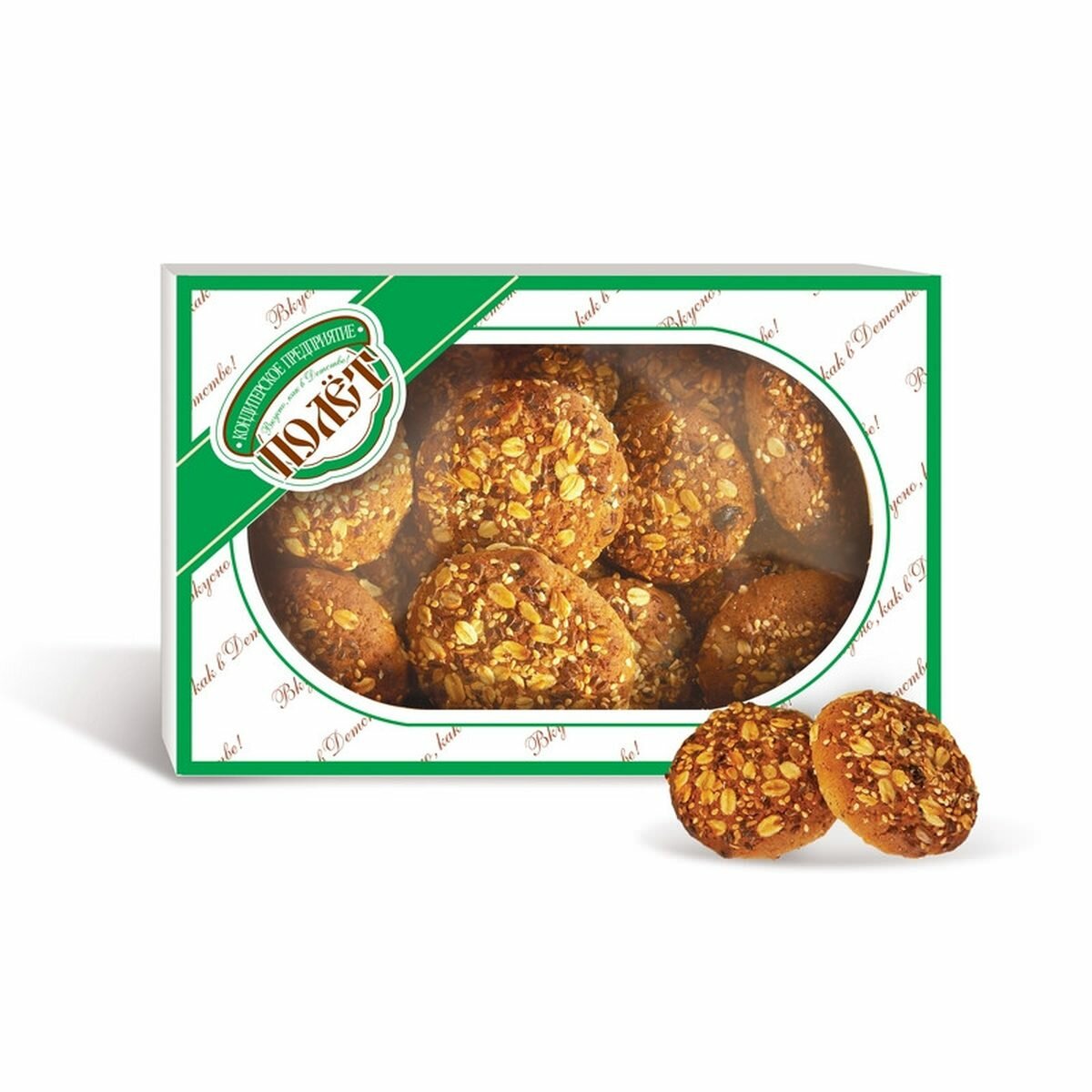 Печенье Полет овсяное со злаками 600г, 6шт.