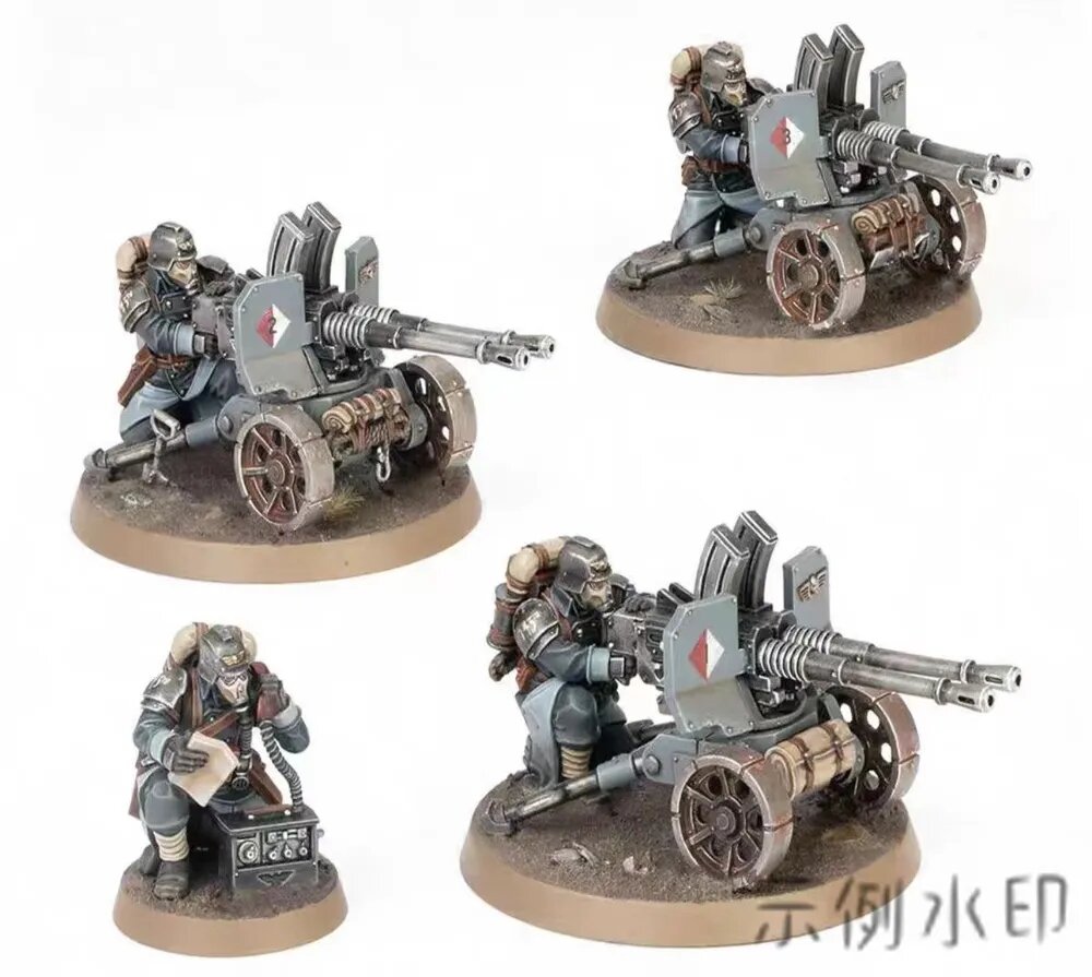 Krieg Heavy Weapons Squad DKK / Вархаммер 40к смола / Warhammer 40000 миниатюры