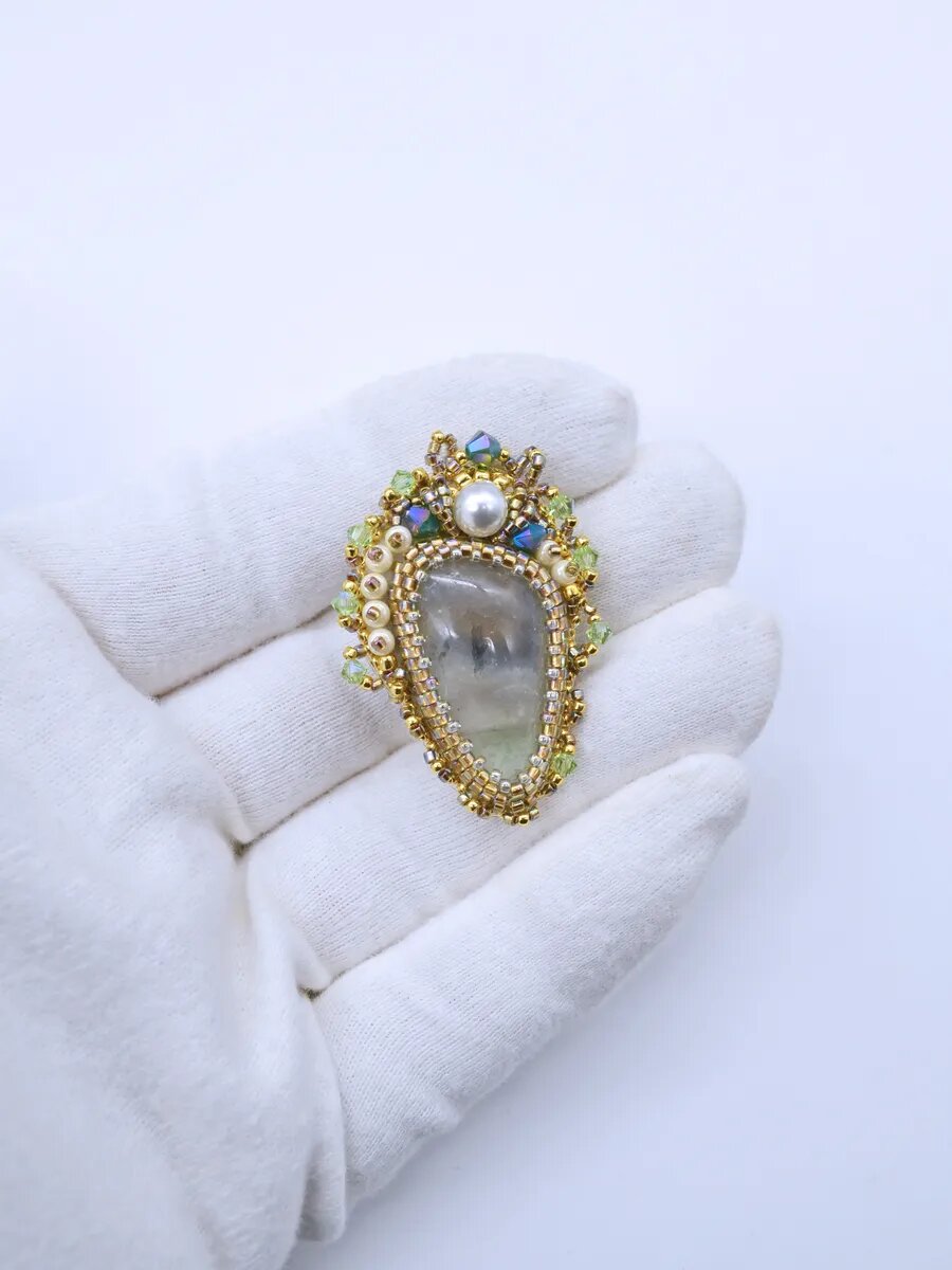 Брошь, кристалл, кристаллы Swarovski