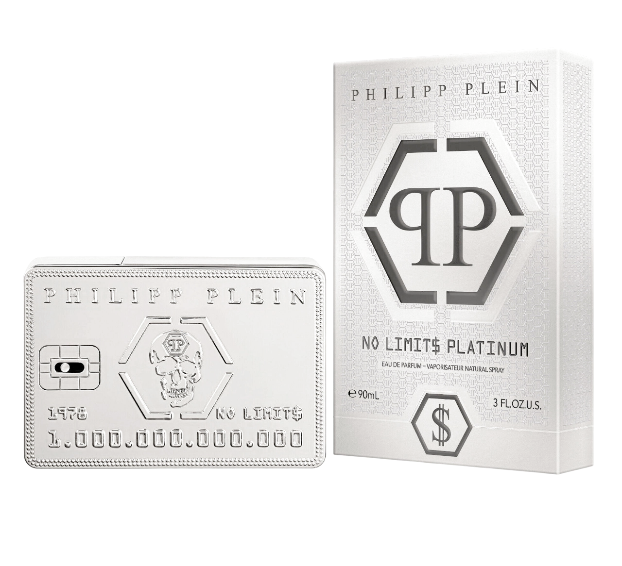 Парфюм для мужчин Филипп Плейн Ноу Лимитс Платинум 90 мл / Philipp Plein No Limits