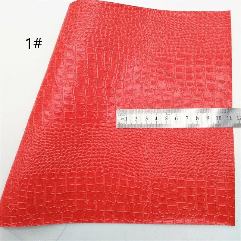 Искусственная кожа красная под крокодила 21x29 см