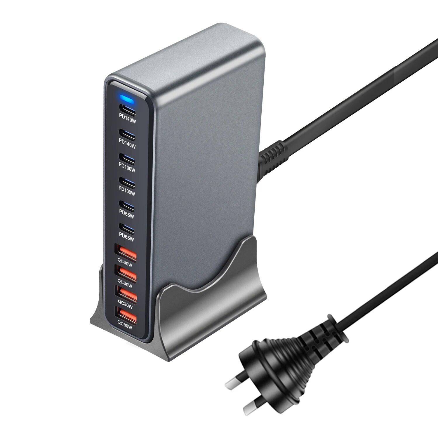 Зарядная станция 10 USB-C PD3.1, 730 Вт, AU