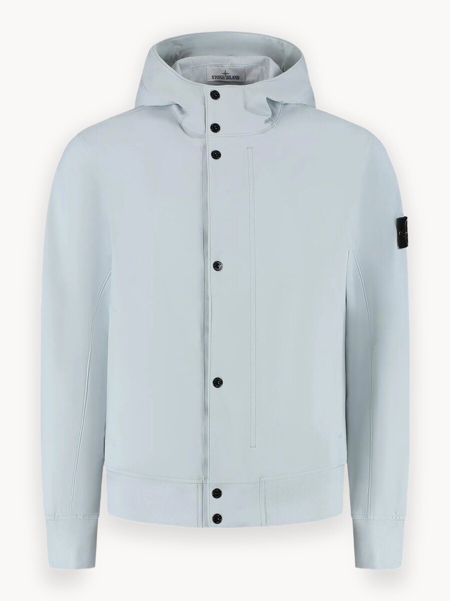 Куртка Stone Island Hooded button jacket, размер M, blue