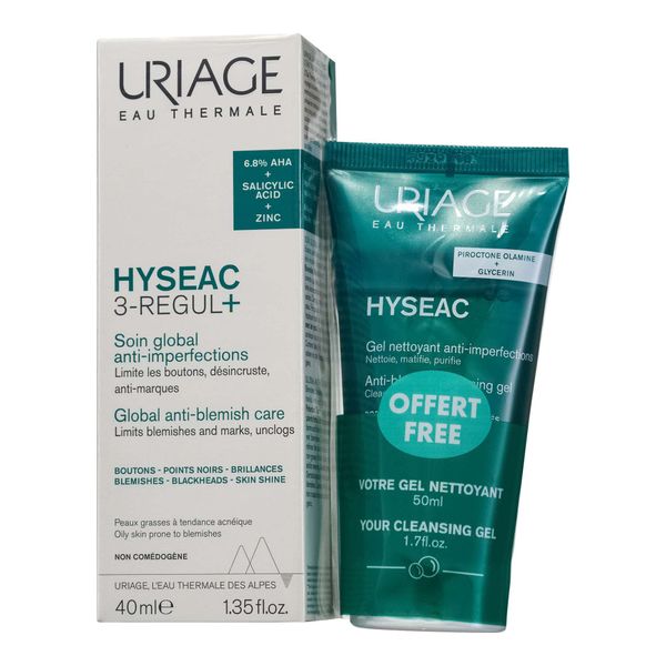 Набор Uriage/Урьяж: Уход универсальный Regul+ 3-Hyseac туба 40мл+Гель очищающий Hyseac туба 50мл