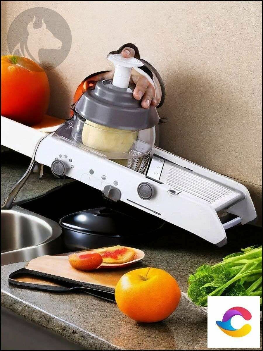 Овощерезка Смарт-Терка Mandoline Slicer (18 видов размеров нарезки) / Слайсер терка / Шинковка
