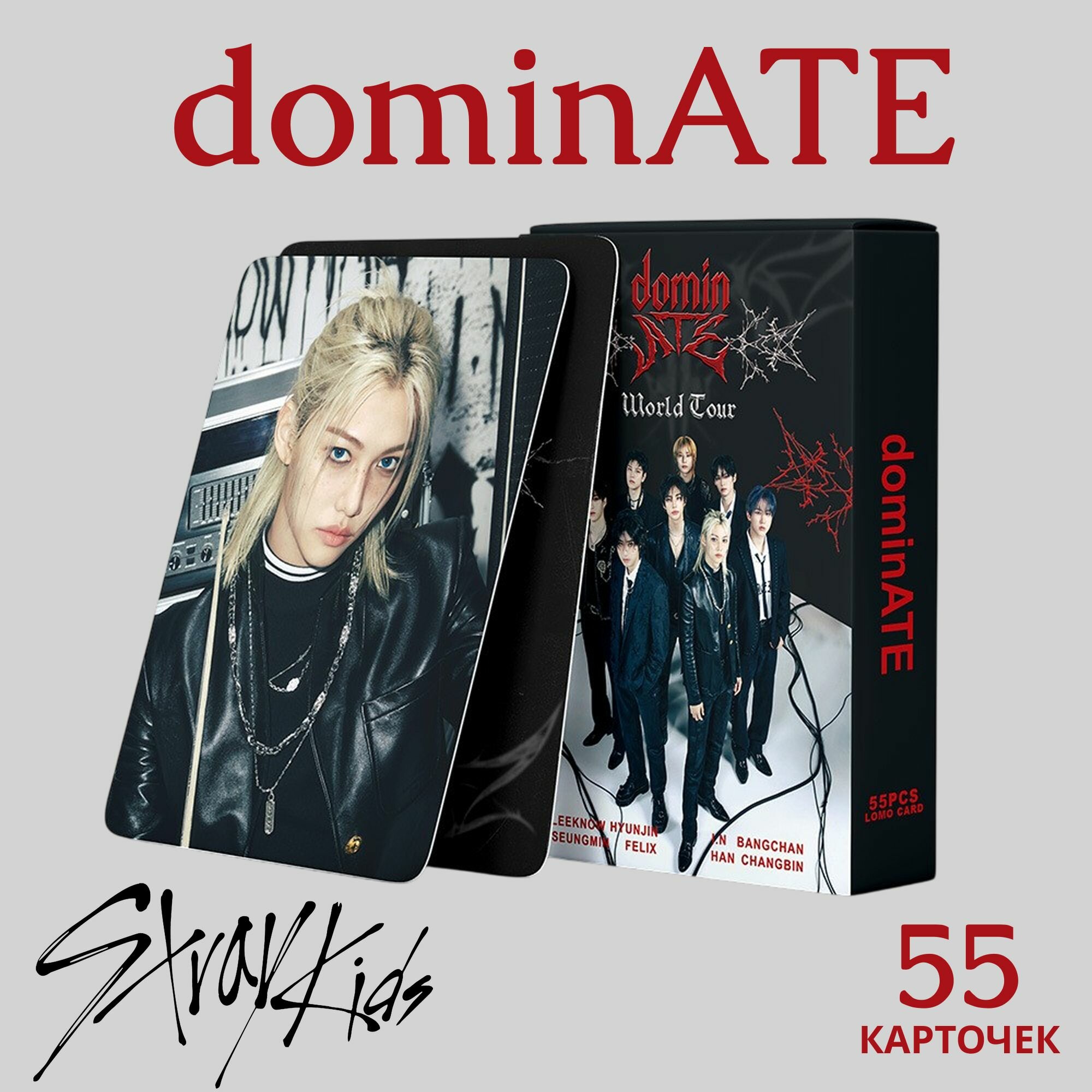 Карточки Стрей Кидс / Набор Stray Kids dominATE / Набор 55 штук