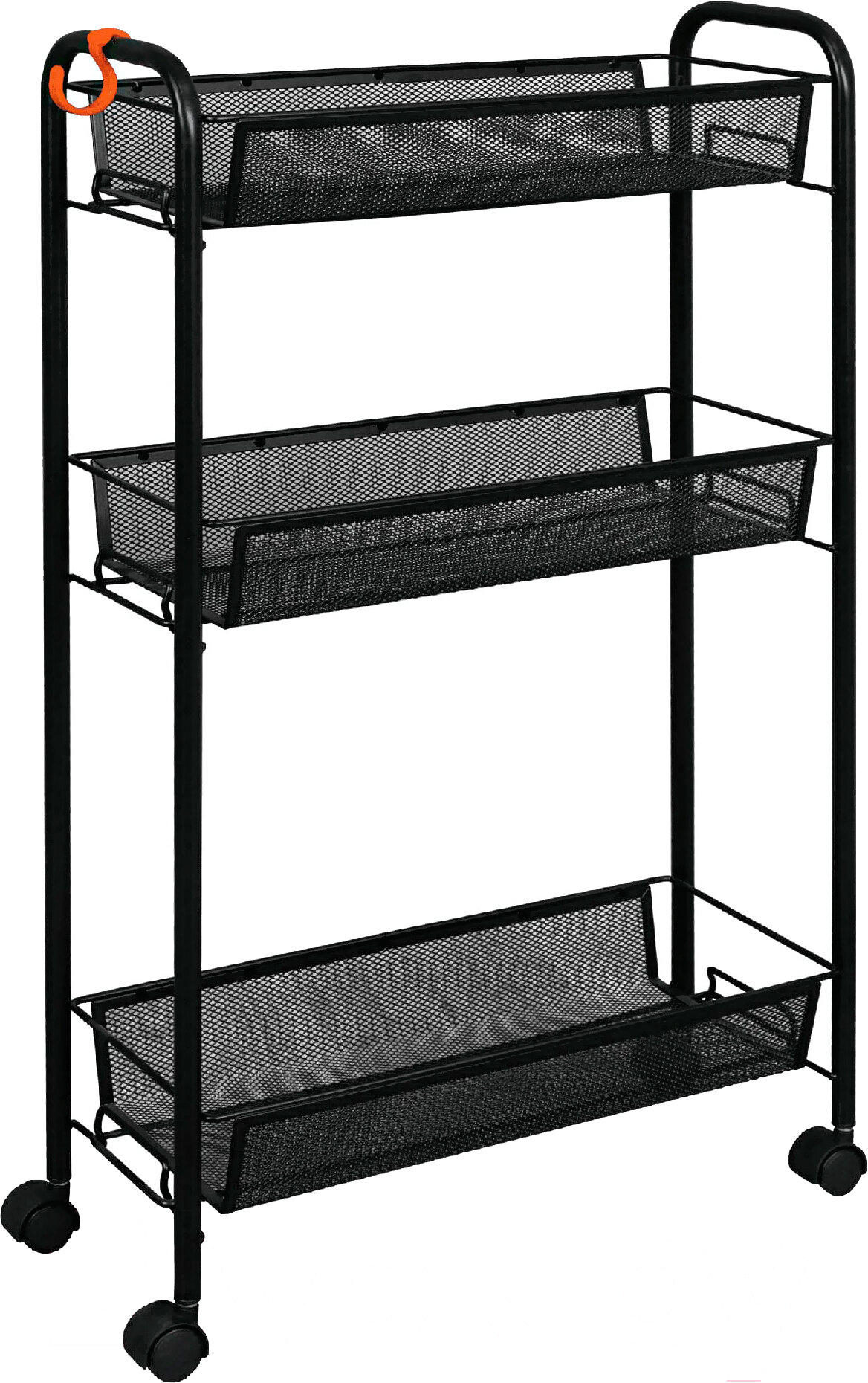 Этажерка для ванной на колесиках Ладья 1 К черная Э 321