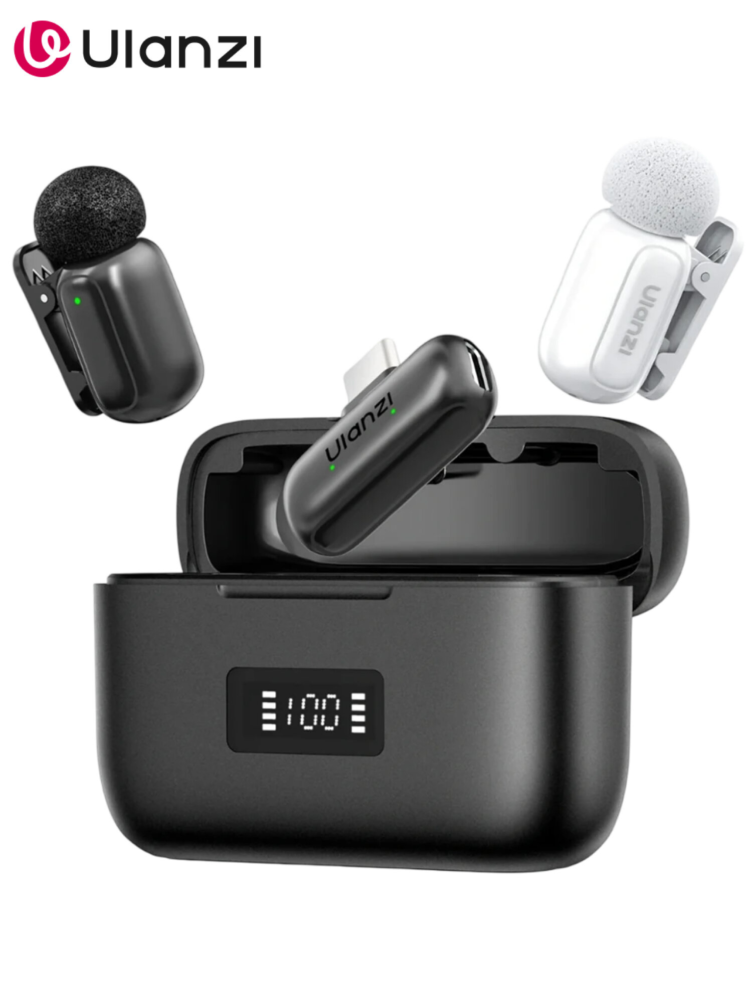 Радиосистема Ulanzi A200 Mini Mic Чёрная/Белая, профессиональный звук