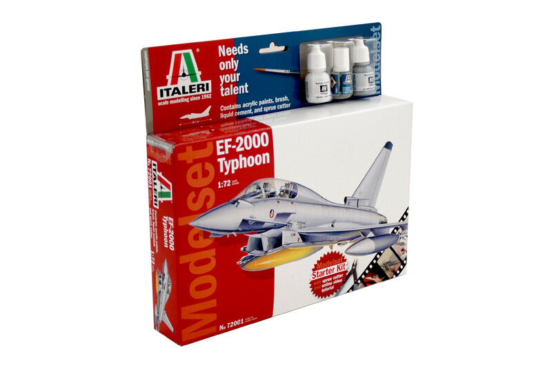 Сборная модель "Авиация EF-2000 TYPHOON-MODEL SET-STARTER KIT" (1:72), артикул 72001