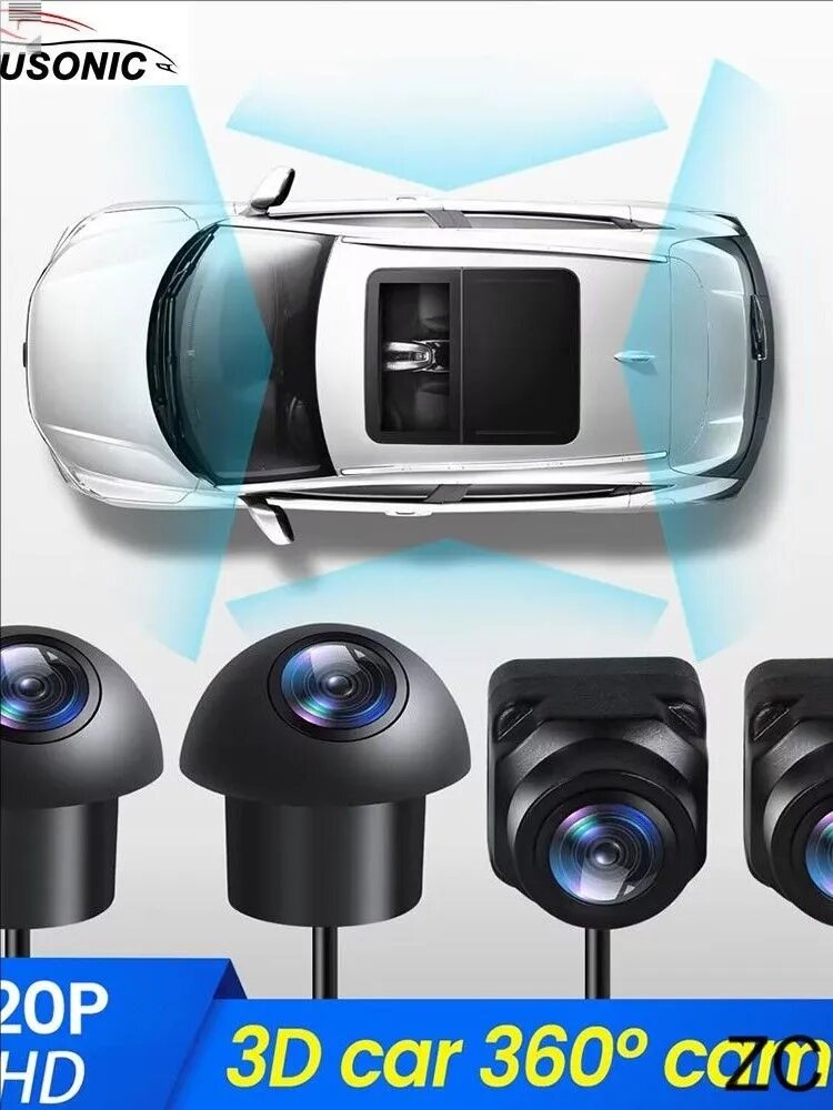 3D car 360° camera Парктроник датчики: 4 шт. Универсальные парковочные системы
