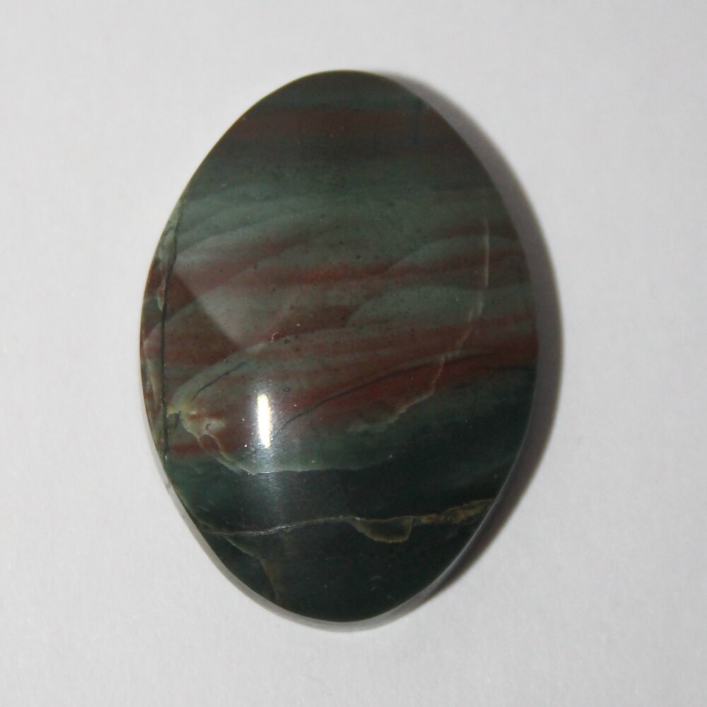 Яшма кабошон, натуральный камень, 24х17х3 мм, Урал, "True Stones"