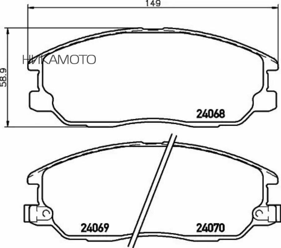 MINTEX MDB2339 Колодки тормозные дисковые Kia Sorento 02>