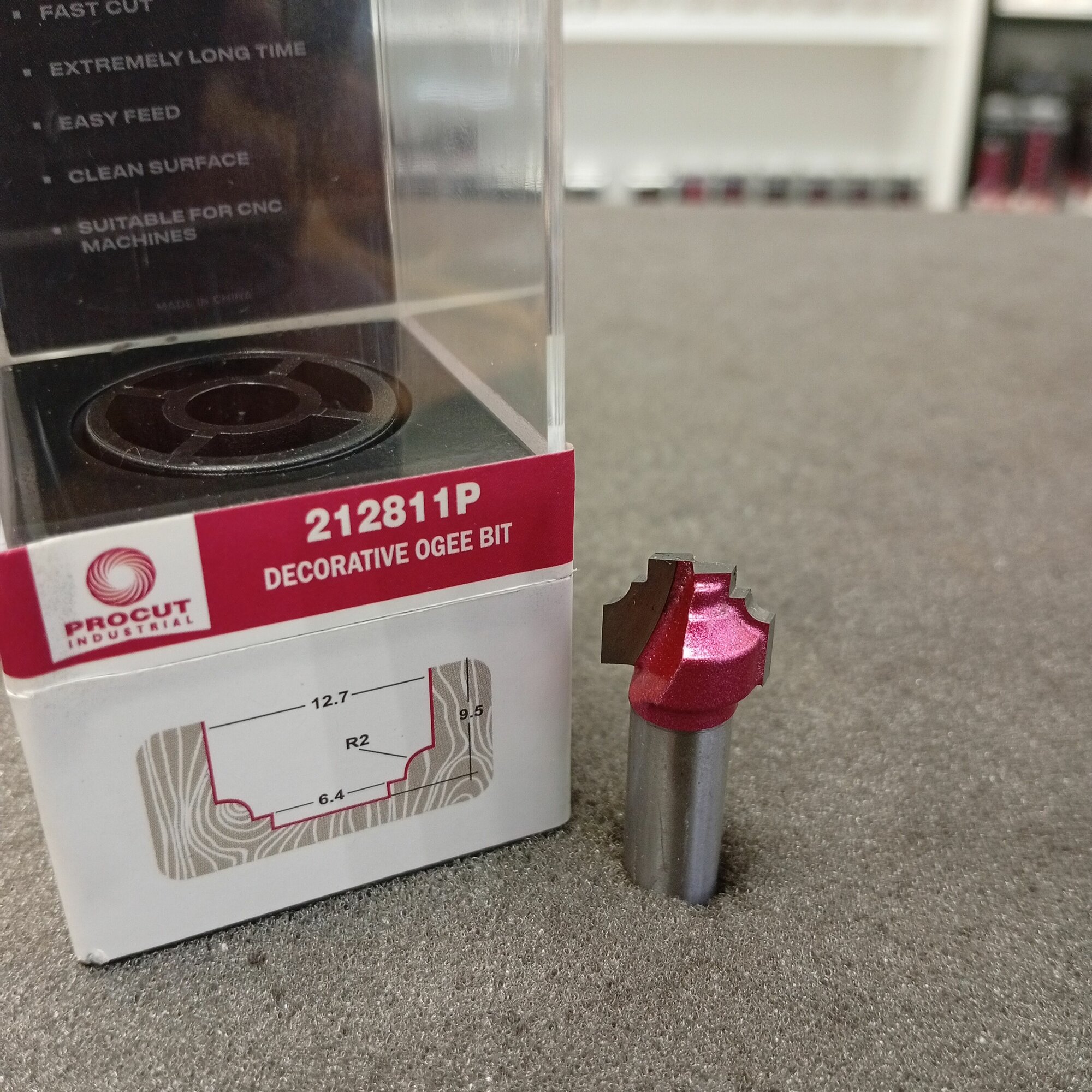 Фреза пазовая фасонная радиусная Гусёк R2 Z2 D12.7x9.52x40 d18.7 S8 PROCUT