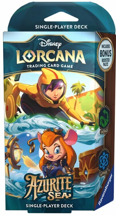 Стартовая колода Disney Lorcana TCG - Azurite Sea Starter Deck Emerald & Sapphire на английском языке