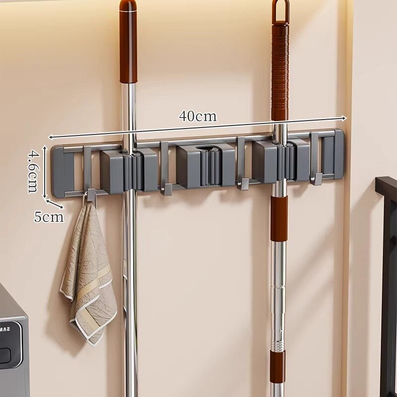 Настенный держатель для швабры, крючок для ванной, держатель для швабры без сверления, стеллаж для хранения, подвесная стойка для метлы, решение для хранения.
