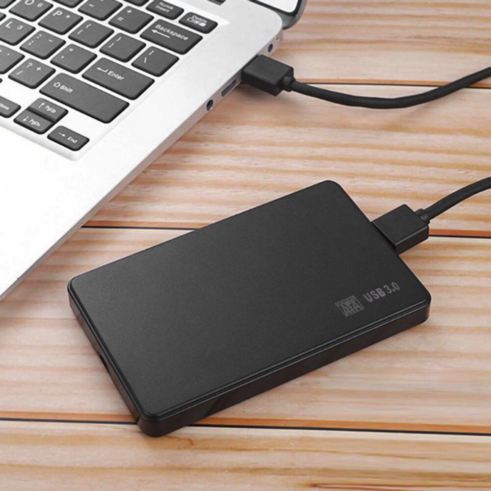 Пластиковый USB 2.0 бокс для 2,5" SATA SSD/HDD, 3 ТБ внешний корпус для диска переносной бокс для жесткого диска для твердотельного накопителя