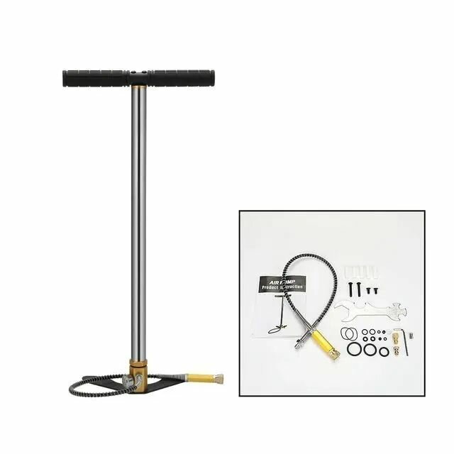 300bar 30mpa 4500psi Компрессор для винтовок 3-ступенчатый насос PCP, серебристый