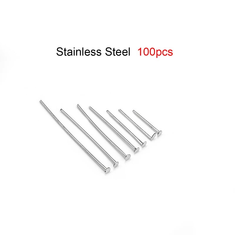 Ювелирные булавки, 30 мм, Flat Head Pin, 100 шт