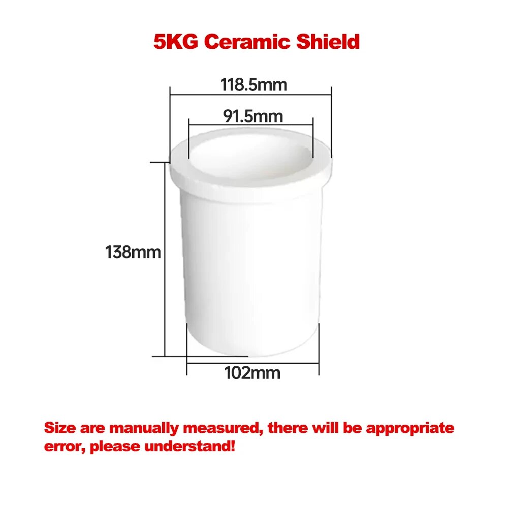 Кварцевый тигель для плавки 1-8 кг 5kg