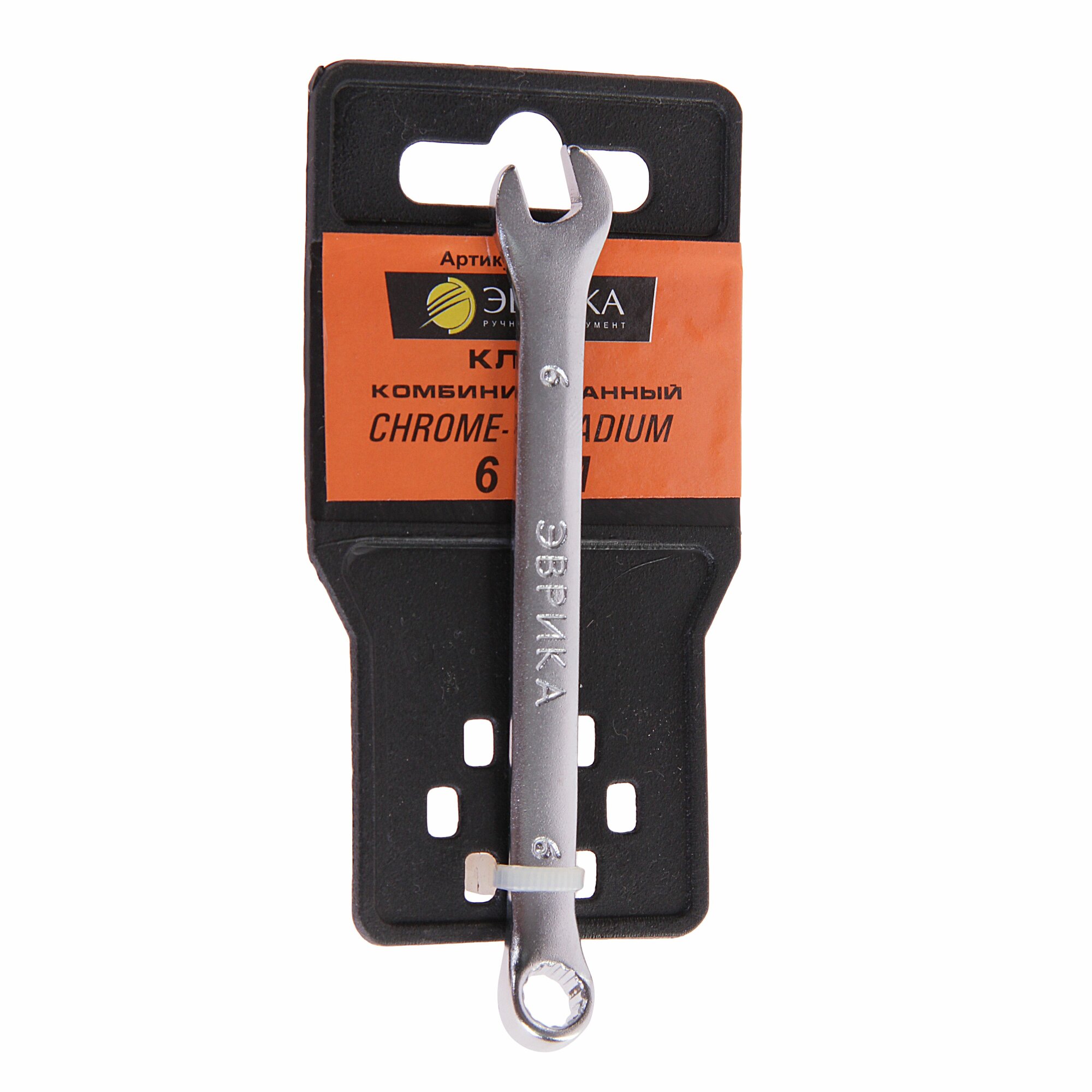 Ключ комбинированный 6мм сатинированный эврика