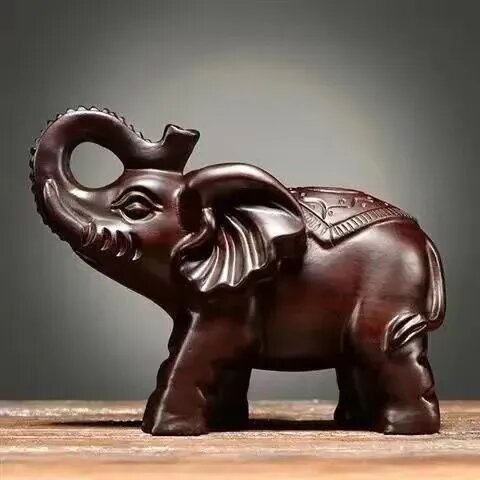 Ручная работа Деревянная статуя слона для интерьера, индийский стиль, резная скульптура животного из натурального дерева, подарок на новоселье или день рождения