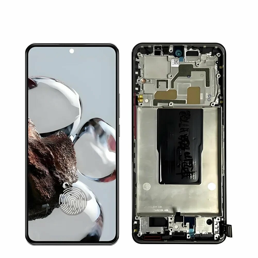 (AMOLED) Дисплей(экран) для Xiaomi 12T / 12T Pro (сяоми 12Т / 12Т Про) в сборе с тачскрином рамкой (Оригинал) , 22071212AG / 22081212UG /22081212G