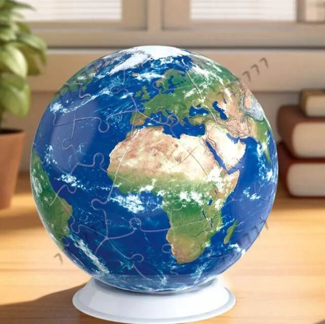 3D пазл Глобус для детей из пластика на подставке, развивающий подарок