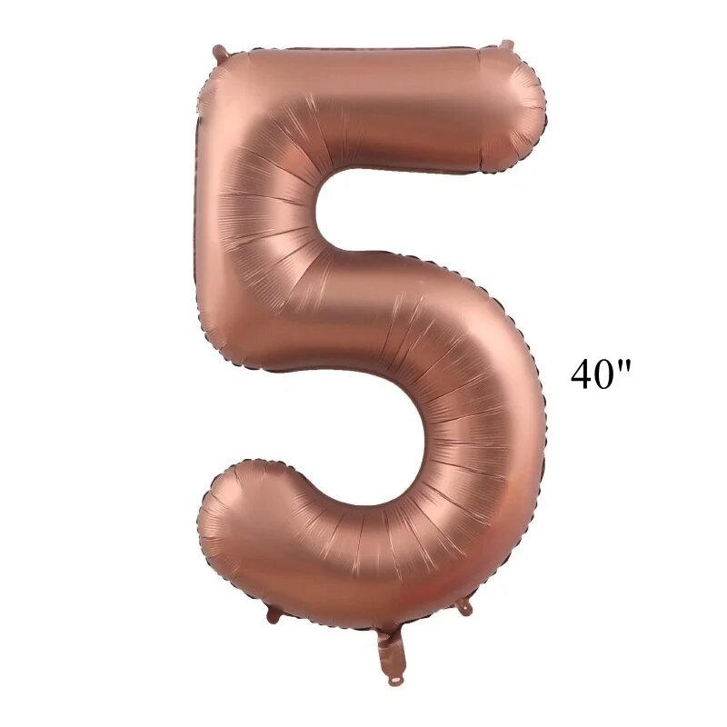 Фольгированный шар "5" 40 дюймов, Коричневый