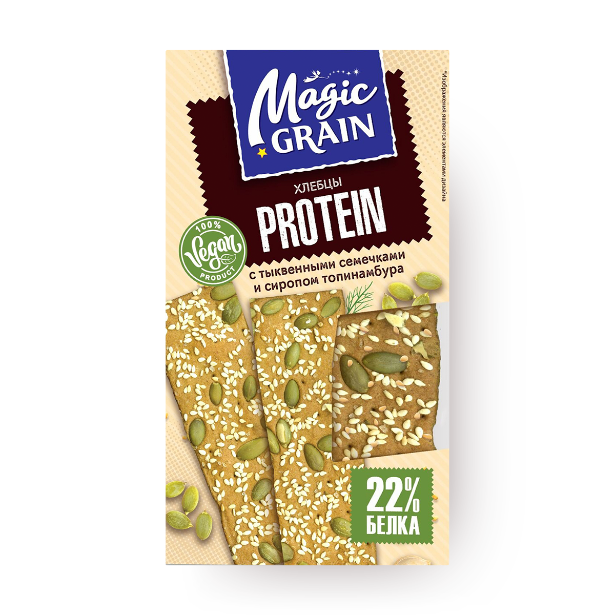 Хлебцы Magic Grain Protein с тыквенными семечками и сиропом топинамбура
