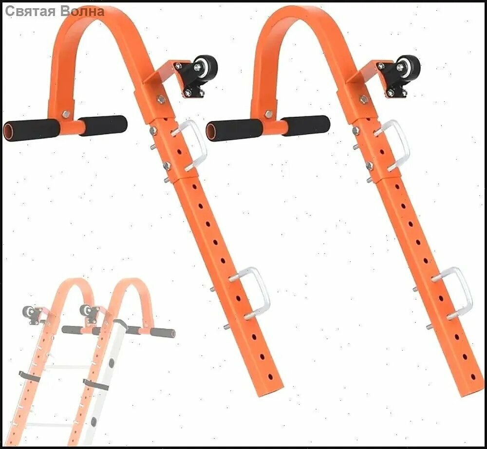 Стальные крюки для лестницы на крышу, набор 2 шт, нагрузка 220 кг