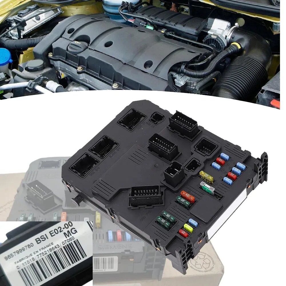 Блок предохранителей в сборе для Peugeot 206 207 Citroen C2 XSARA PICASSO, новый модуль управления двигателем BSI E02-00, сменные автомобильные аксессуары
