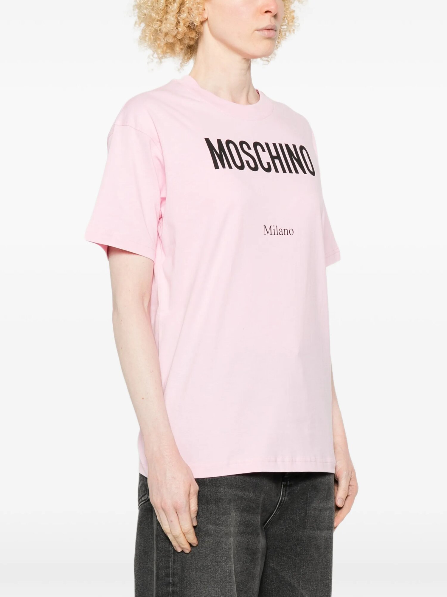Футболка MOSCHINO, размер 46, pink — фото 1