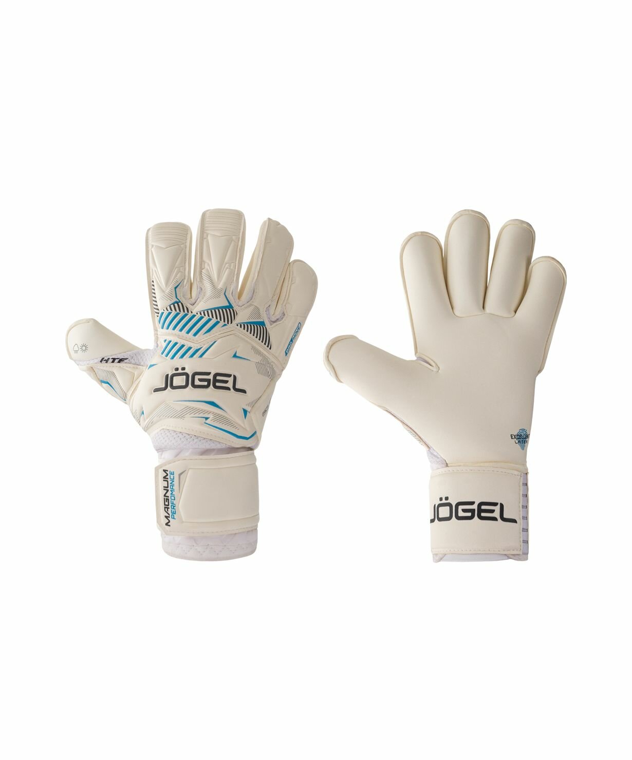 Перчатки вратарские Jogel Magnum Perfomance EL4 Roll, белый, размер 9