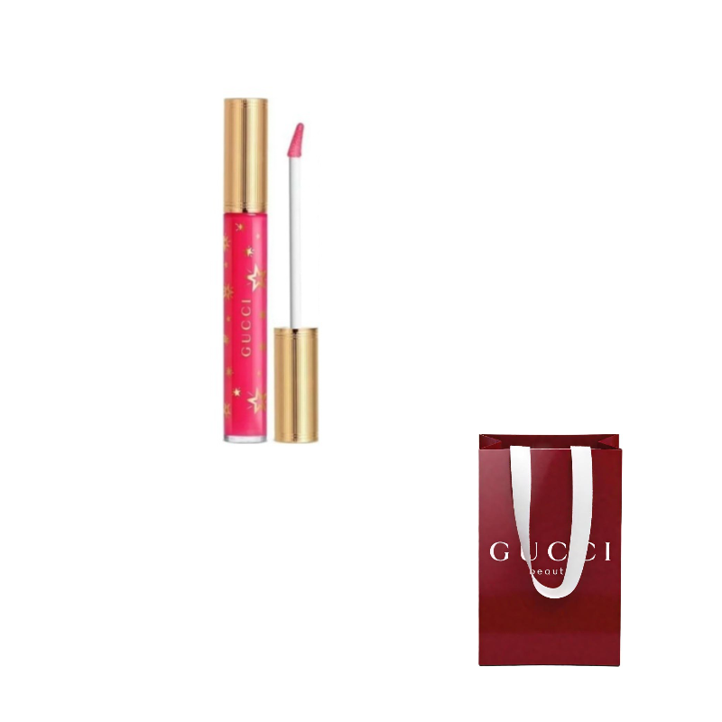 Lip Gloss женский GUCCI Heartfelt Plumping, оттенок #414 Plumping Peach Pink, блестящий, легко растушевывающийся