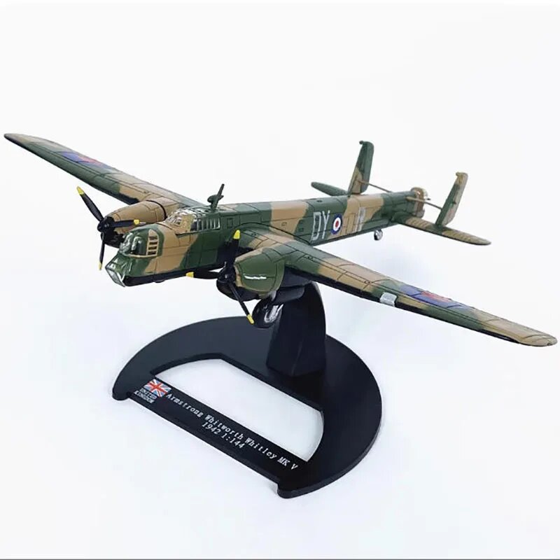 Масштаб 1:144, британская модель тяжелого бомбардировщика Whitley, модель истребителя из сплава, укороченная коллекция AVIONES, готовая сувенирная игрушка в подарок