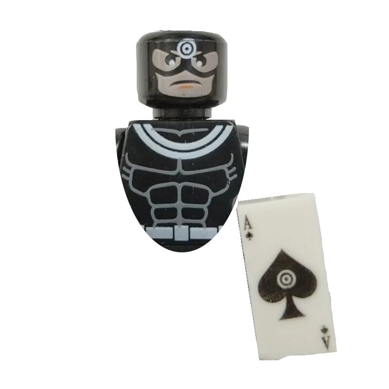LEGO Голова персонажа, черный, с маской, Ace of Spades