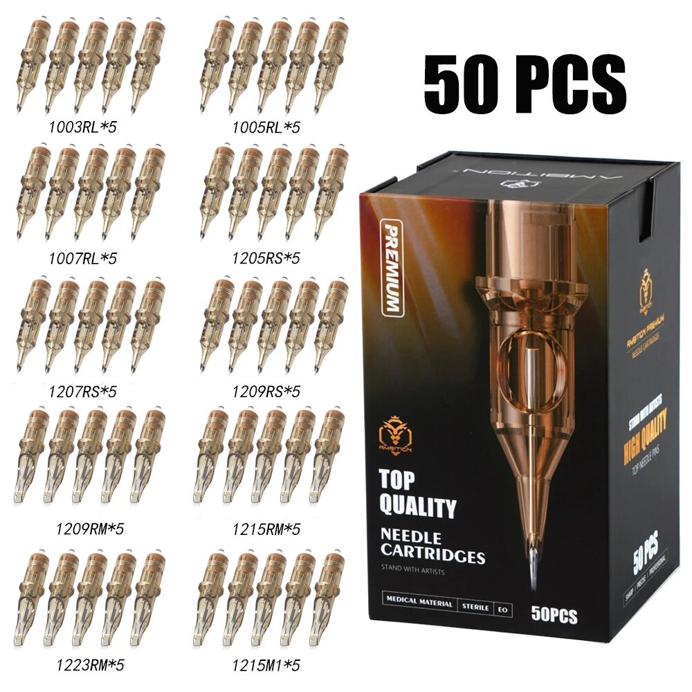 Иглы для тату Ambition 50 шт, смешанные, Size: 50PCS-7