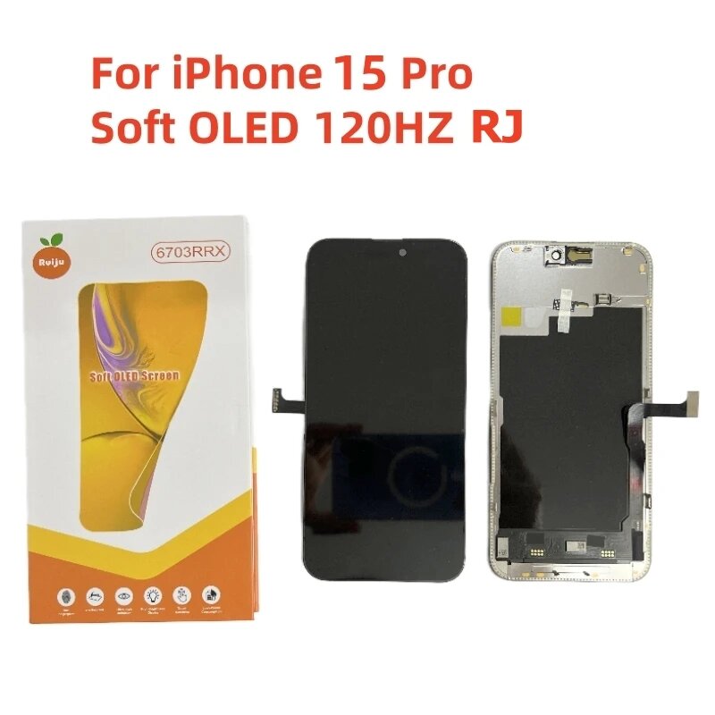 Мягкий OLED-экран RJ 120 Гц для iPhone 16 Pro Max, 17, 17 Pro, 15 Pro Max, 16 Pro, 14PM, 15Pro 120HZ