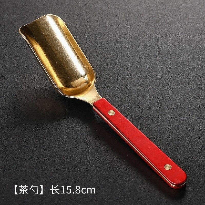 Черная эбеновая чайная ложка Pipa, набор для кунг-фу чая, домашний инструмент для заваривания чая, аксессуары для чайной церемонии, ложка из массива дерева, чайная ложка