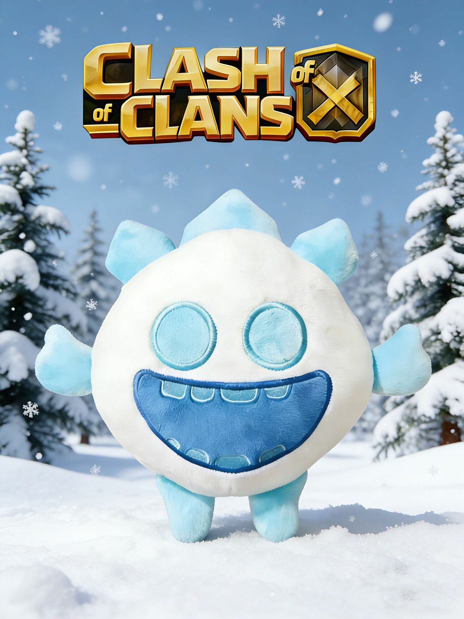 Мягкая игрушка Clash of Clans / Clash Royale: Ледяной дух (Ice Spirit), 9 см