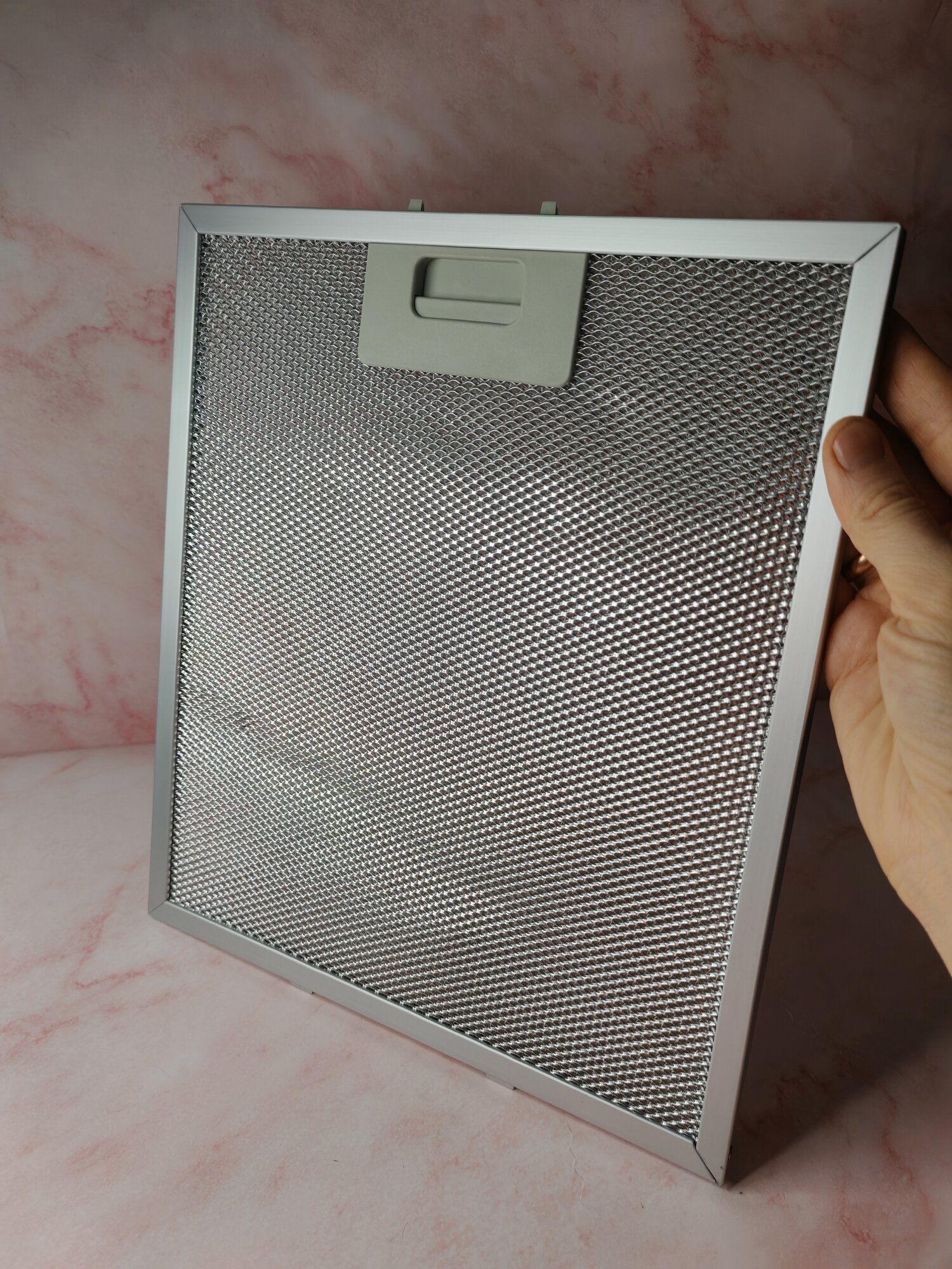 Сетка - решетка, фильтр для вытяжки, размер 302*267, серебристая, металл