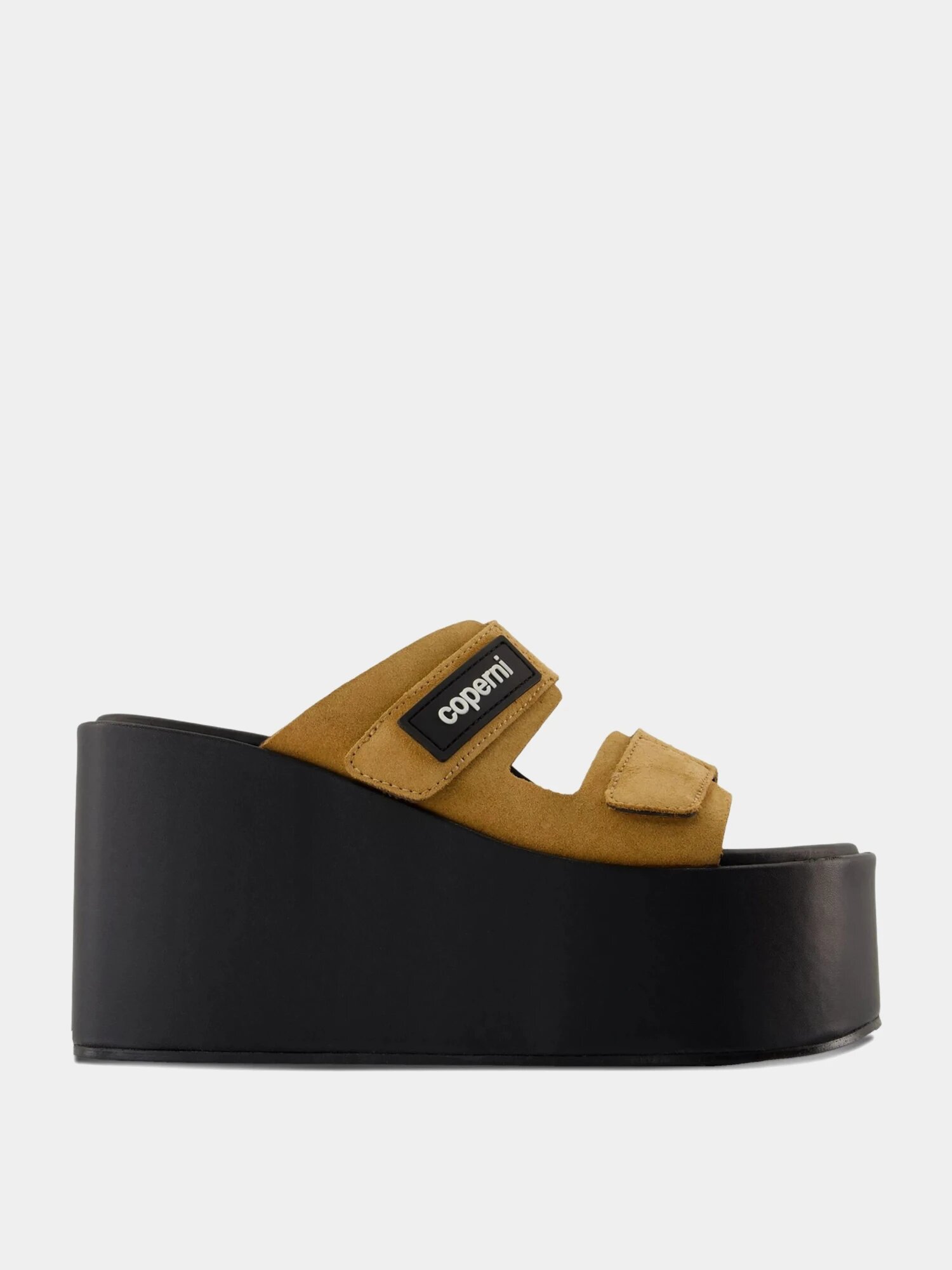 Шлёпанцы Suede Patch Wedge