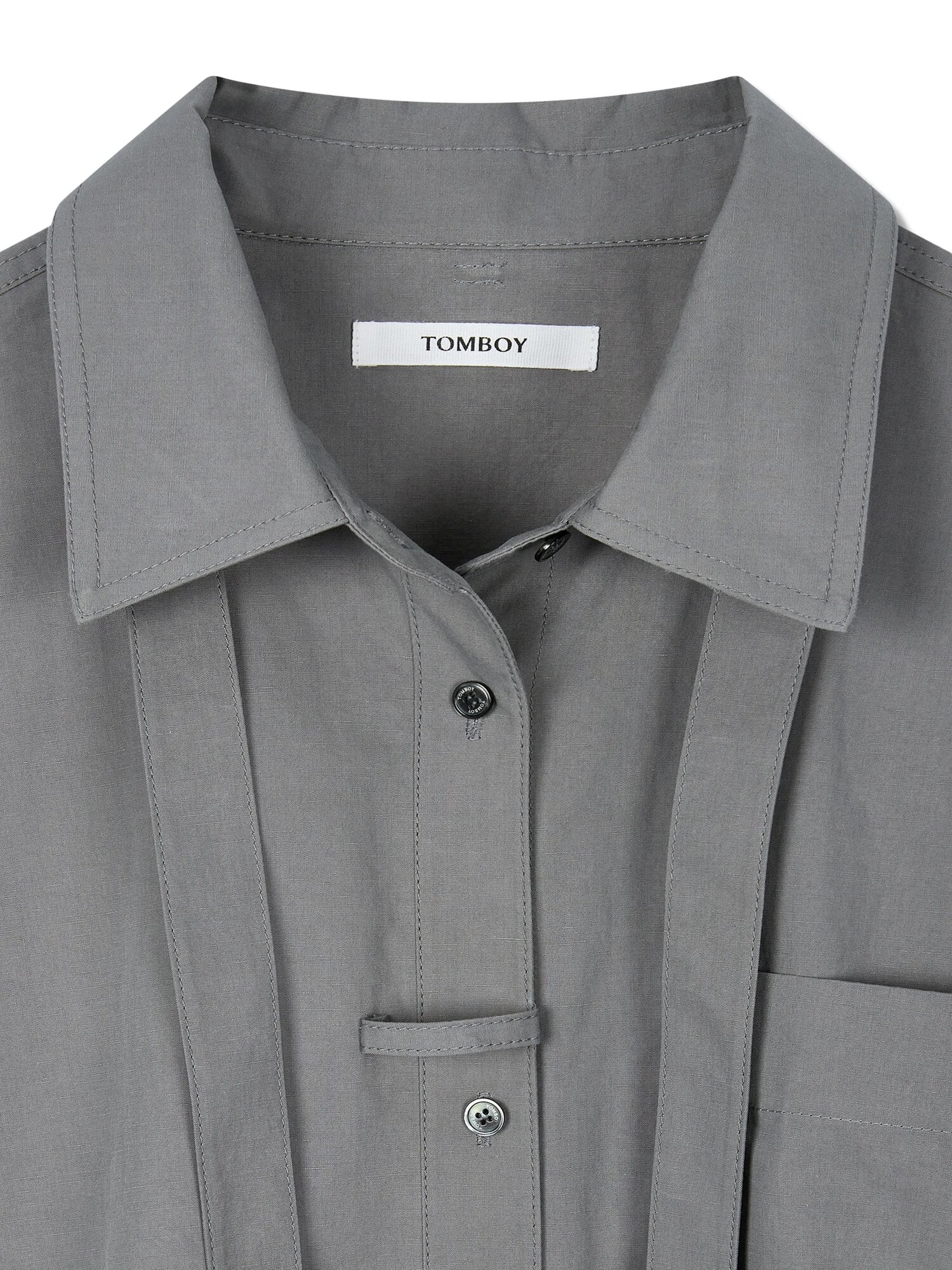 Платье STUDIO TOMBOY Collar relaxed dress, размер OneSize, grey — фото 1