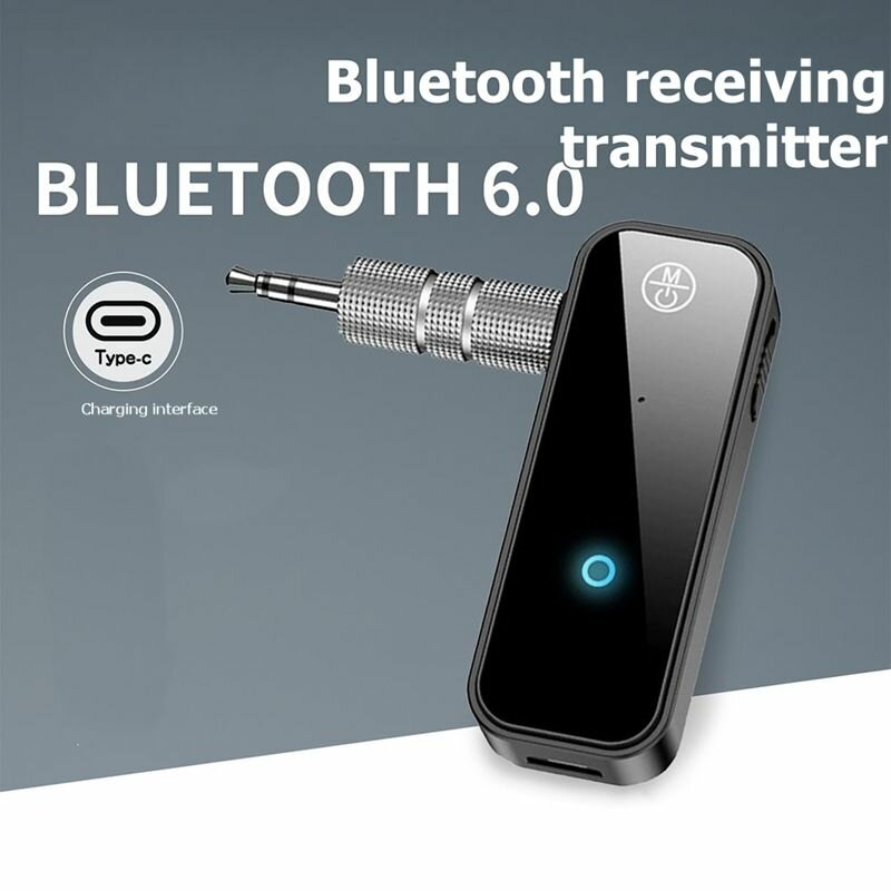 Bluetooth 6.0 адаптер 3,5 мм AUX аудиоресивер для автомобильных динамиков