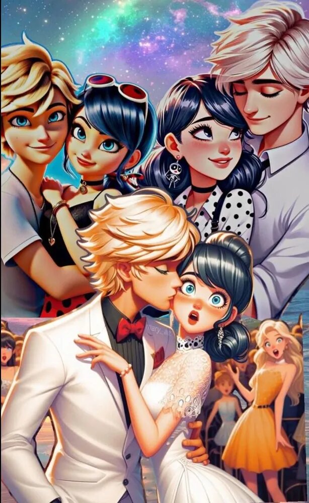 Алмазная Картина "Мультфильмы Леди Баг" 30х40 См Алмазная Вышивка / Картина Стразами Подарков