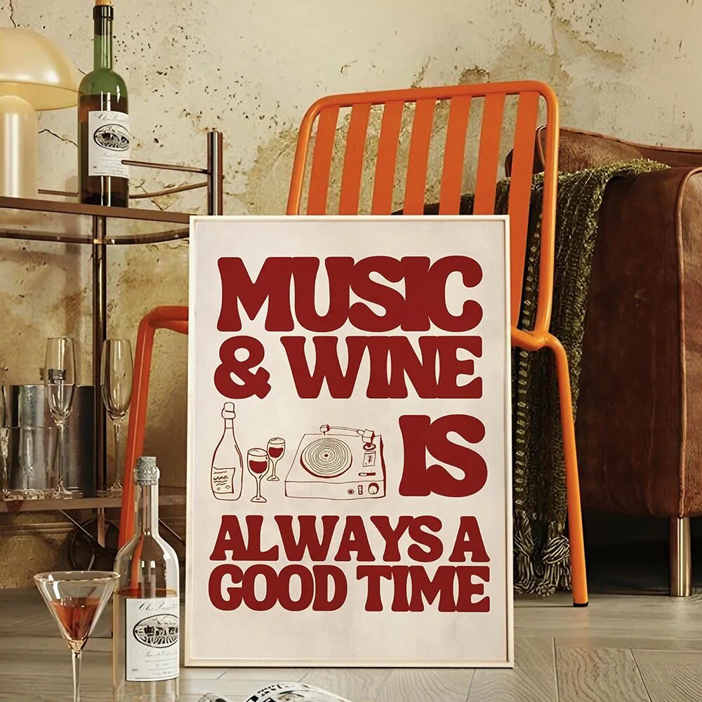 Постер "Music & Wine" 15x20см, T81327-08, без рамки