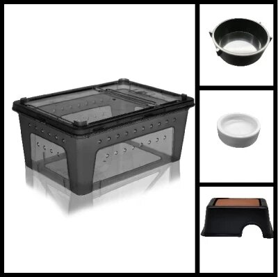 Высокопрозрачный террариум для рептилий (геконов, ящериц, рогатых лягушек), дышащий контейнер для разведения пауков и