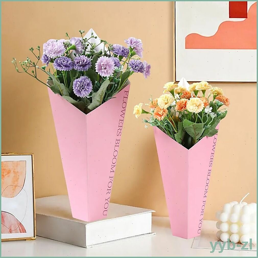 Сумка для цветов флористическая Бумага пакет набор 10 шт, 32x18cm