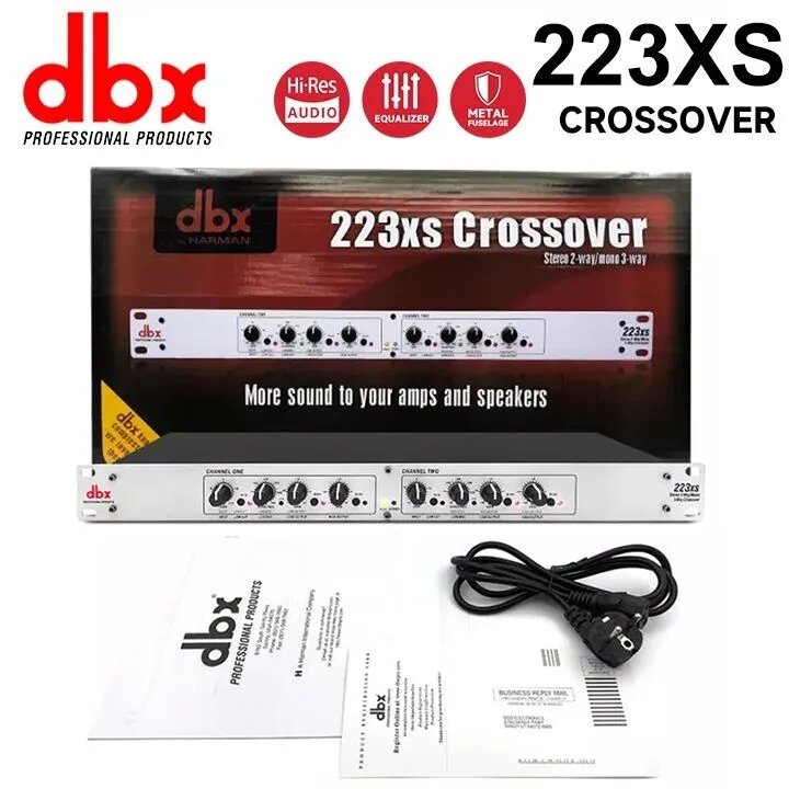 DBX 223XS (Белая панель) Crossover Профессиональный распределитель электроники, высокочастотная, среднечастотная и низкочастотная регулировка, профессиональный звуковой процессор сцены